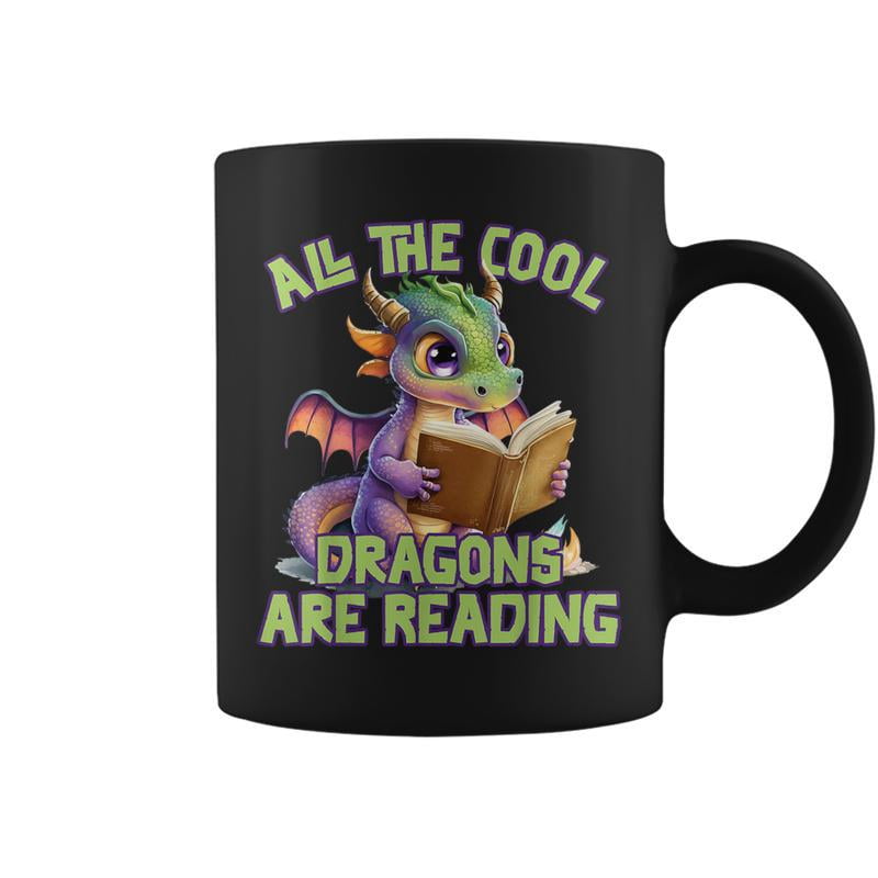 All The Cool Dragons Are Reading Dragon Teacher Coffee Mugs - Walmart.com
