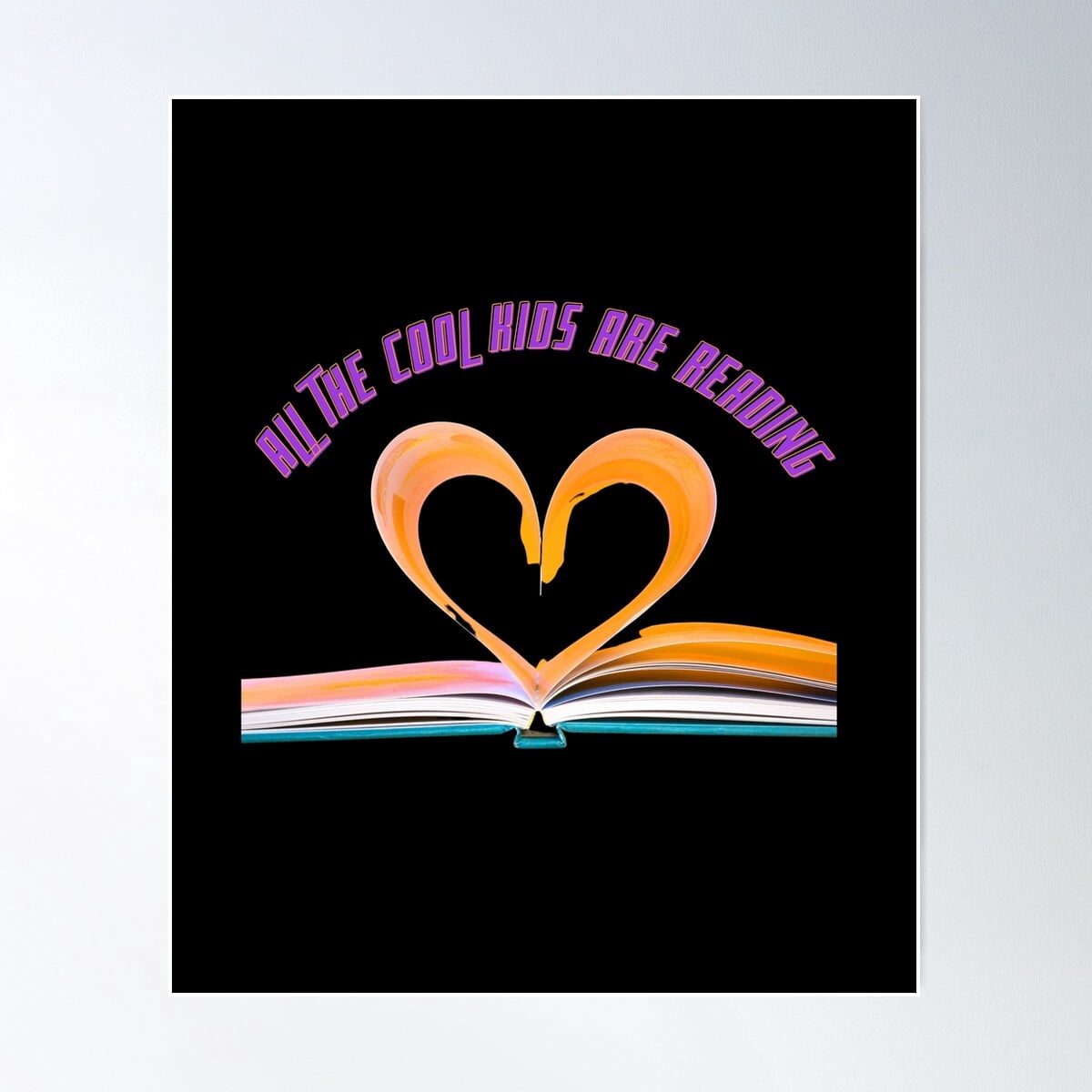 All The Cool Kids Are Reading Design Poster Wall Art, Modern Wall Decor ...