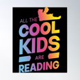 All The Cool Kids Are Reading On Retro Style Poster Wall Art Modern ...