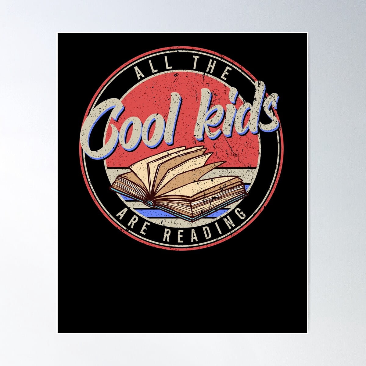 All The Cool Kids Are Reading Poster Wall Art, Modern Wall Decor For ...