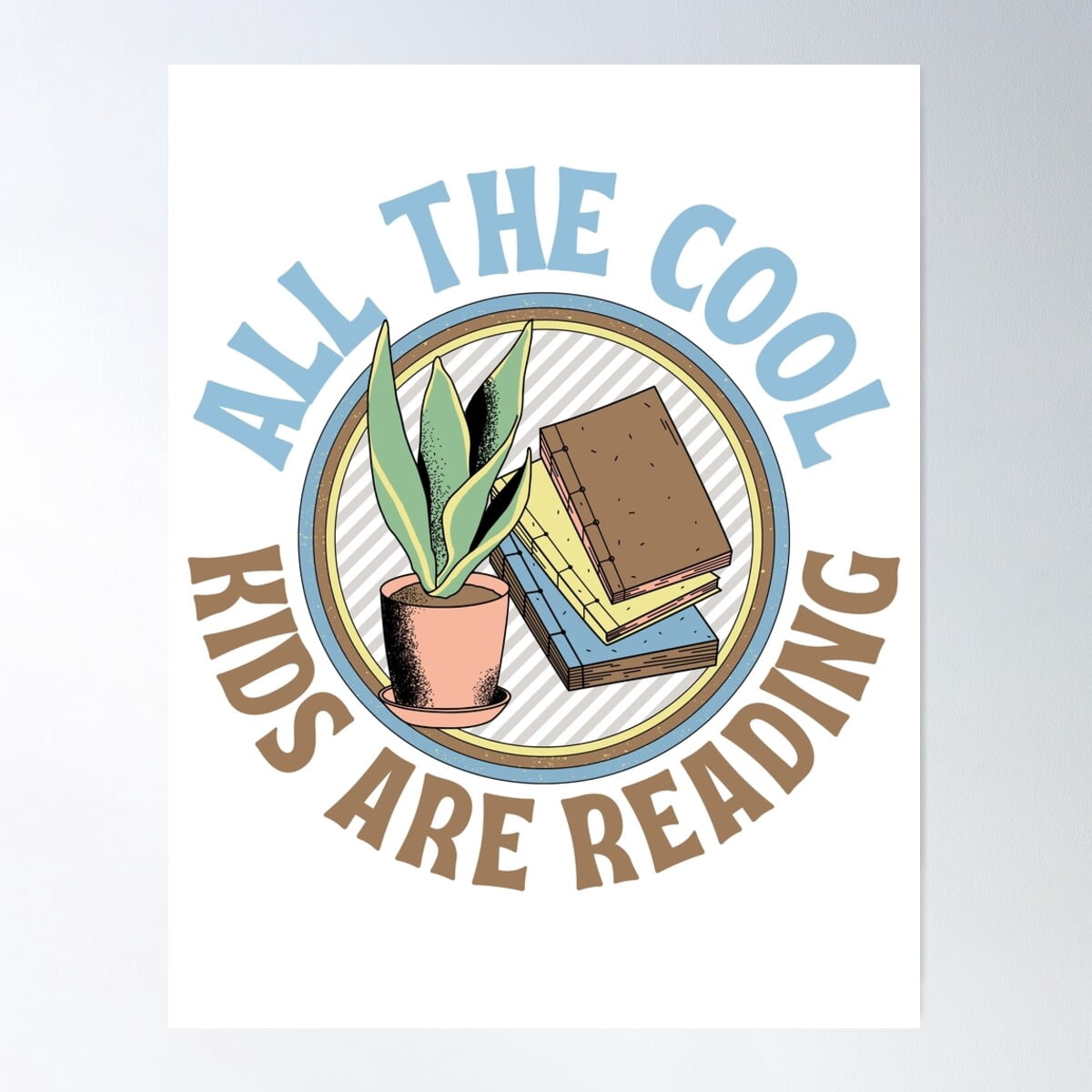 All The Cool Kids Are Reading Poster Wall Art, Modern Wall Decor For ...