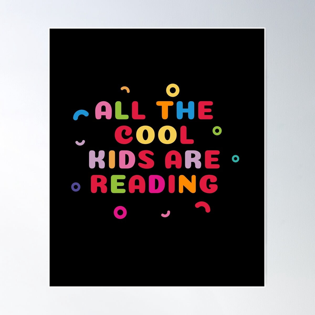 All The Cool Kids Are Reading Sticker Pack Gift For Kids Poster Wall ...