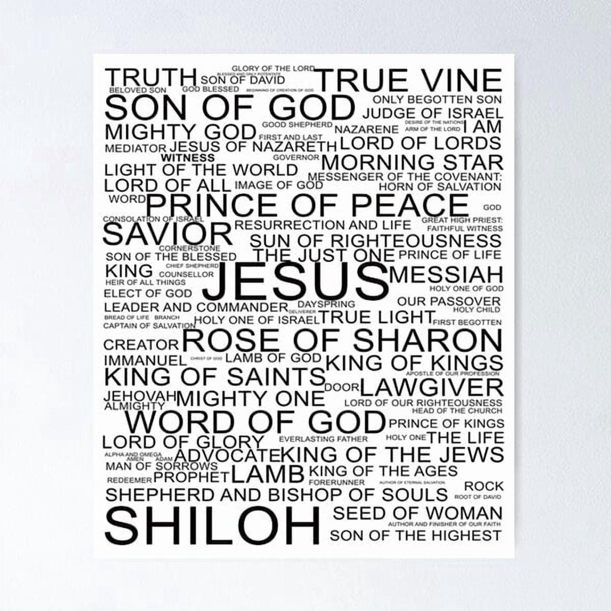 All The Names Of Jesuschrist Poster , Poster Print Only - Walmart.com