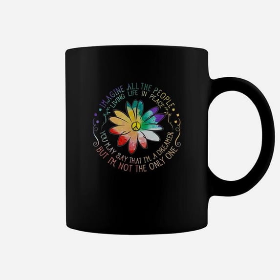 All The People Imagine Living Life In Peace Hippie Shirt Cof - Walmart.com