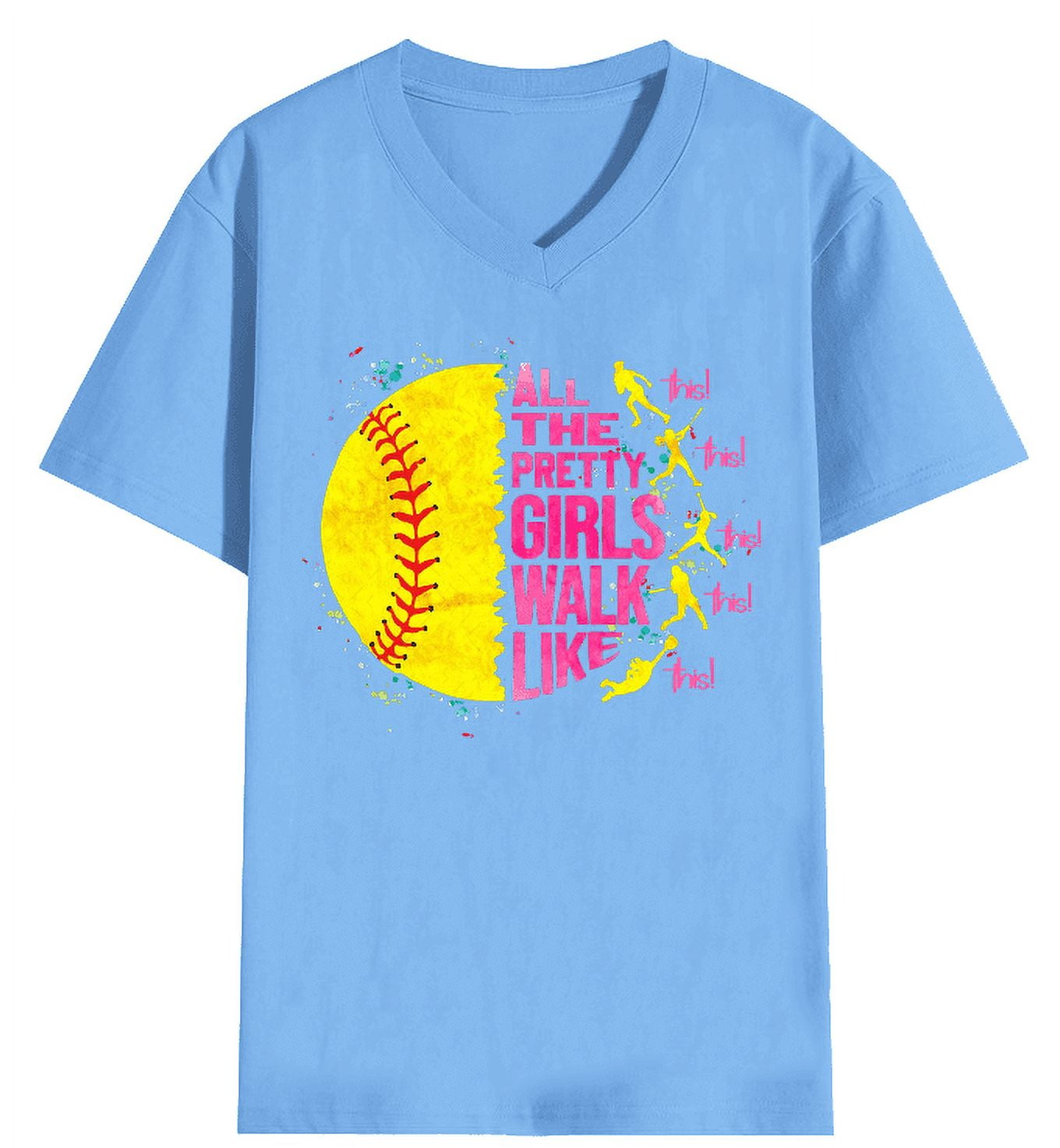All The Pretty Girls Walk Like This Softball Player Shirt All The ...
