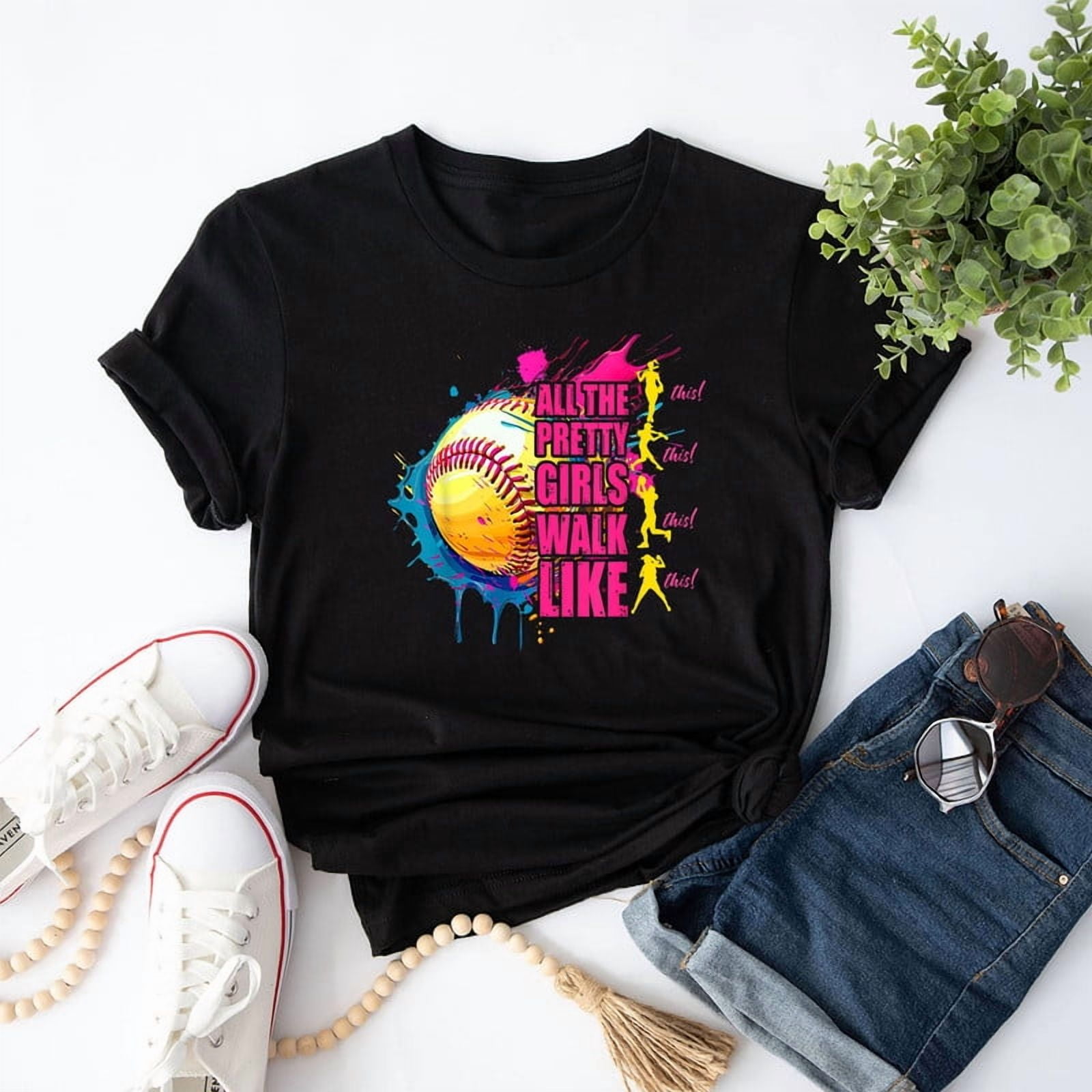 All The Pretty Girls Walk Like This Softball Pretty Player Softball T ...