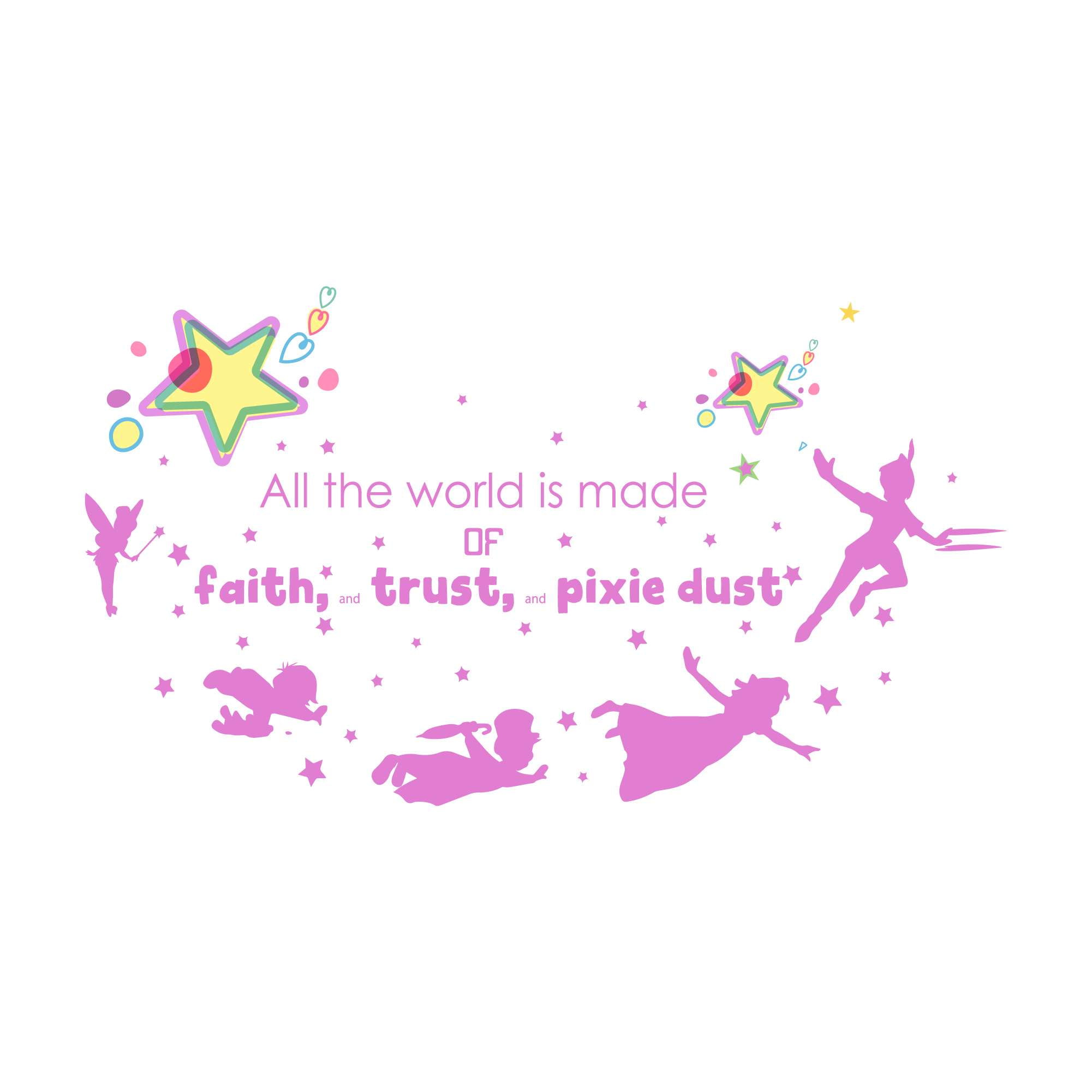 All The World Is Made Of Faith Inspirational Trust Quote Decal Vinyl ...