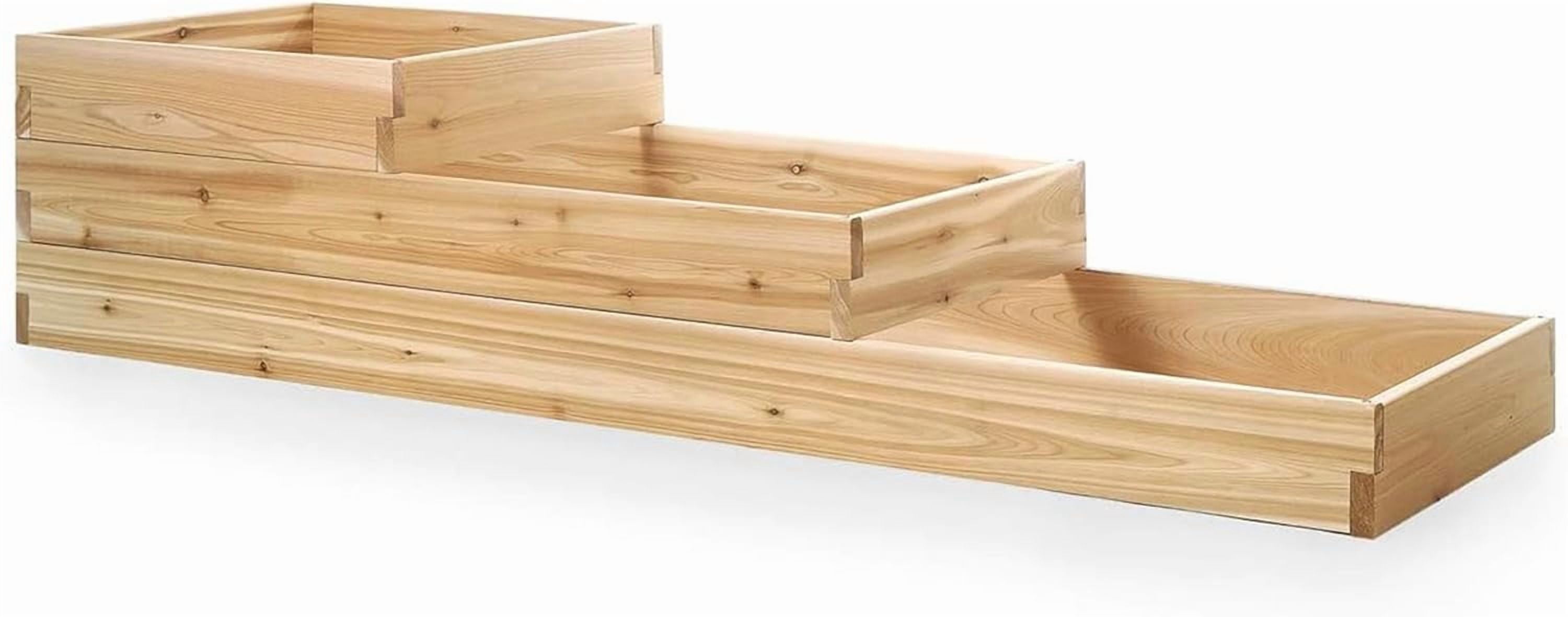 All Things Cedar 3-Tier Raised Garden Planter Bed Box, Western Red ...