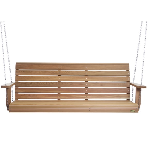 All Things Cedar Handcrafted Porch Swing, 5 Foot Wooden, Western Red ...