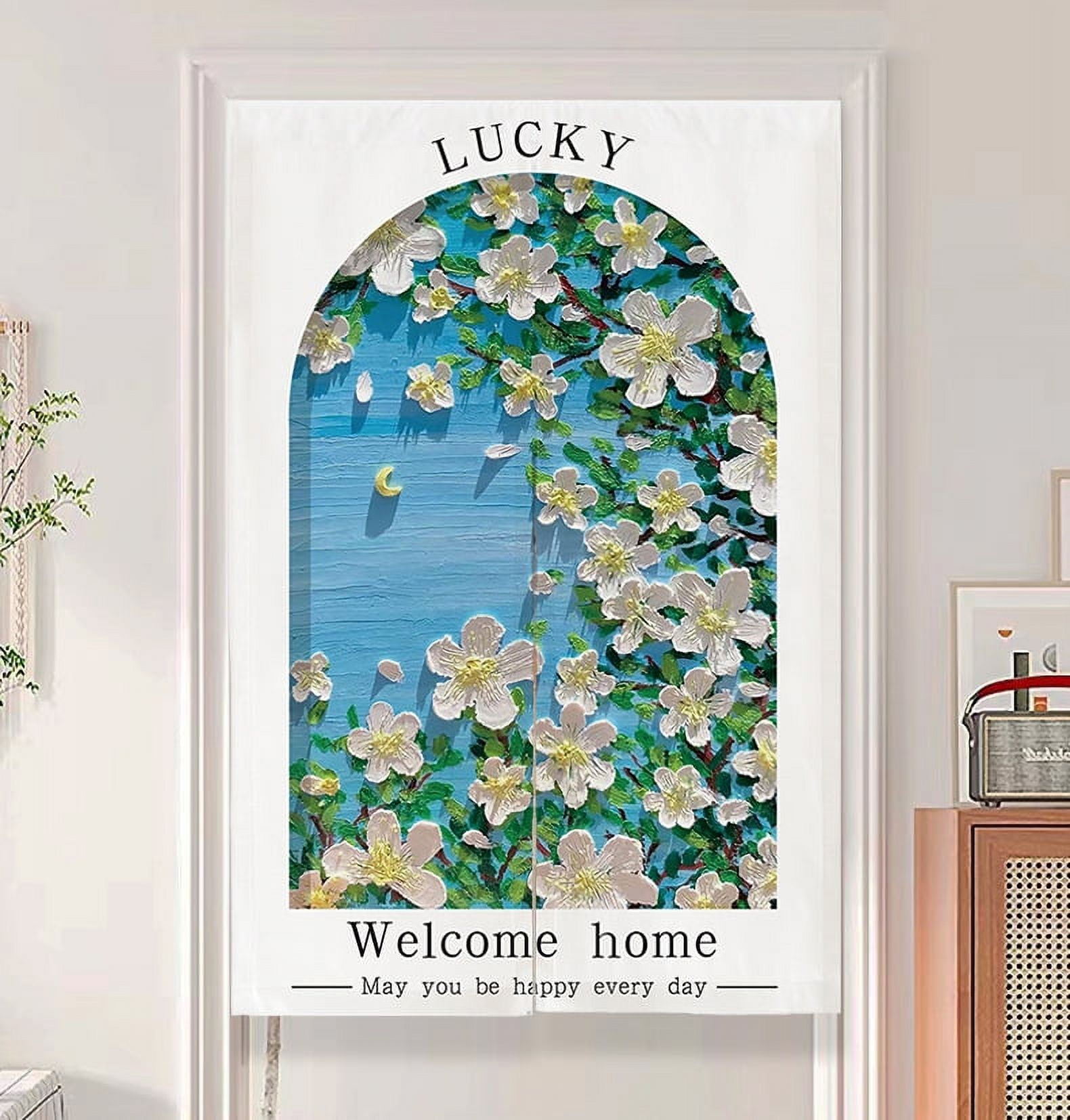 All Things Spring Fabrics Fresh Style Door Curtains Home ration Linen Noren Bedroom Partition ...