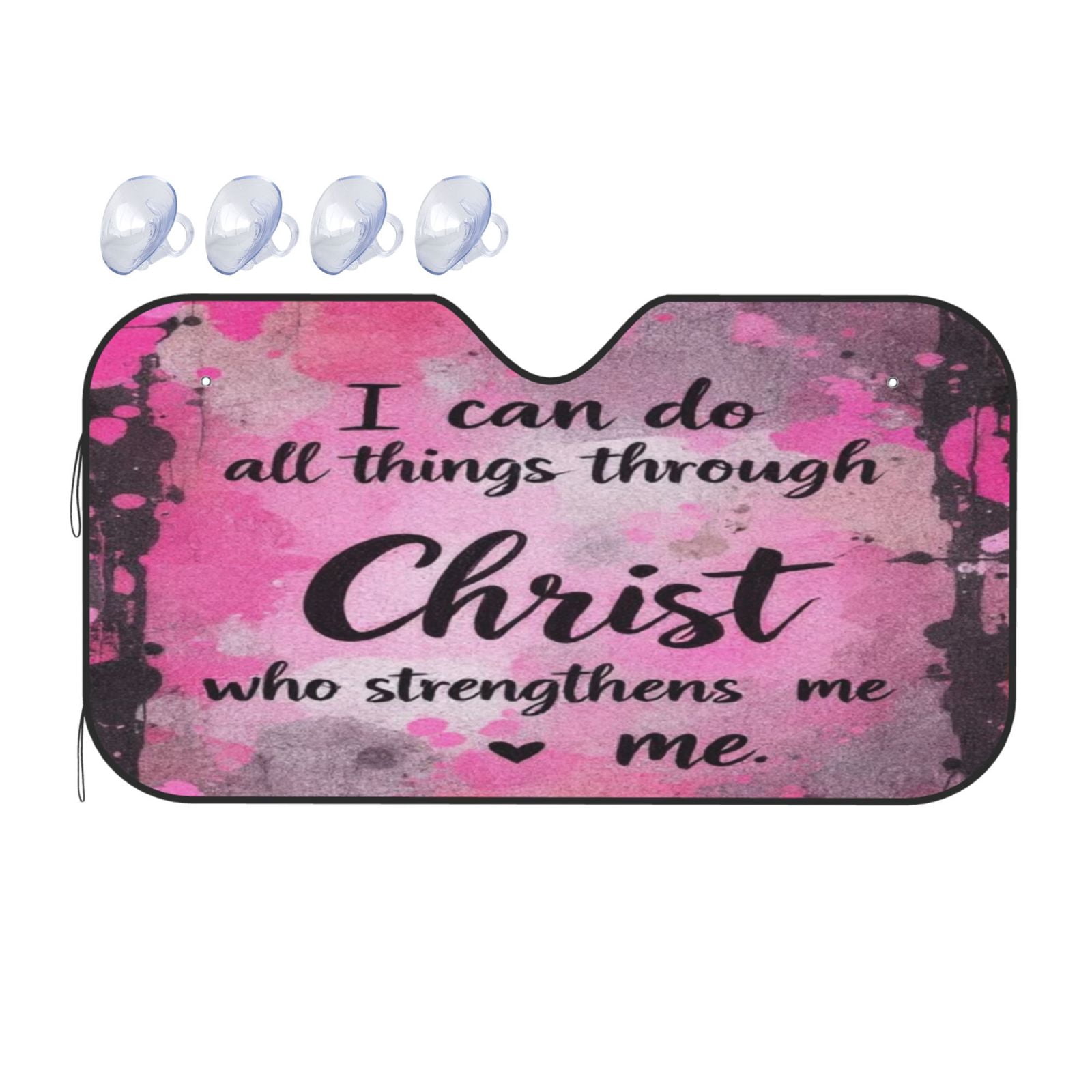 All Things Through Christ Philippians Car Windshield Sun Shade UV Heat ...