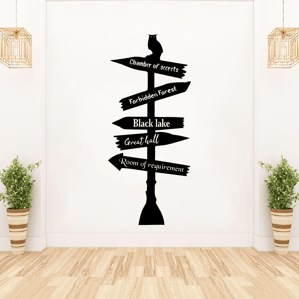 All Things Valuable Harry Potter Hogwarts Pathway Signage Wall Sticker ...