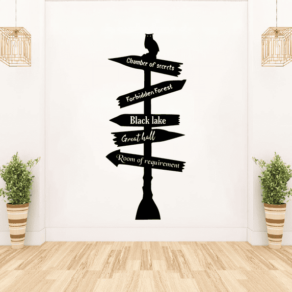 All Things Valuable Harry Potter Hogwarts Pathway Signage Wall Sticker ...