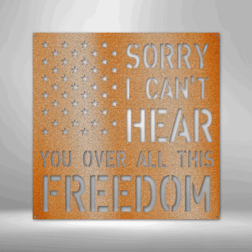 All This Freedom Sign Steel Sign Laser Cut Powder Coated Home & Office ...