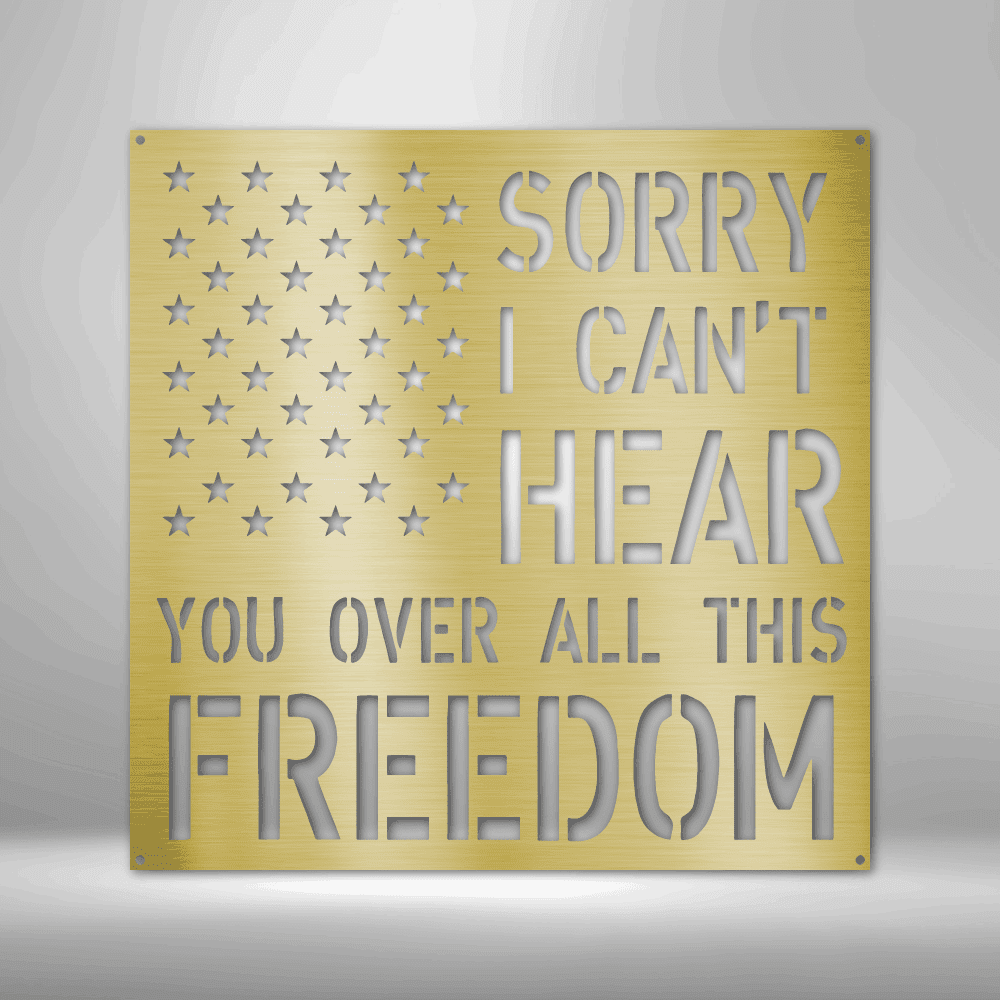 All This Freedom Sign Steel Sign Laser Cut Powder Coated Home & Office ...
