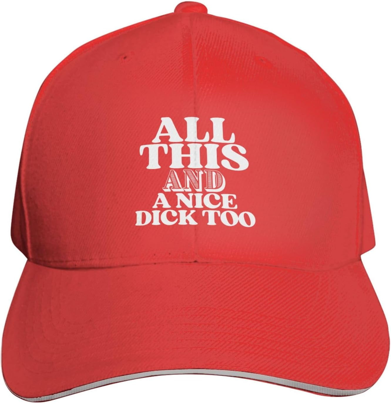 All This And A Nice Dick Too Hat Black Brim Curved Baseball Cap Trucke Hat For Men Women