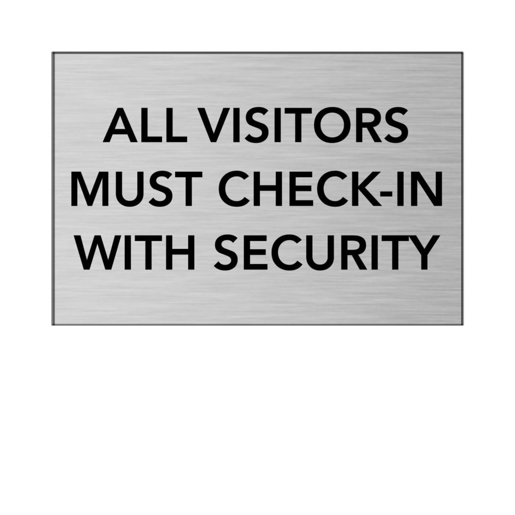 All Visitors Must Check-In With Security - Walmart.com