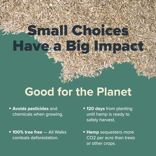 All Walks (18.5L Hemp Bedding for Chicken Coops, Hamsters, Rabbits, and ...
