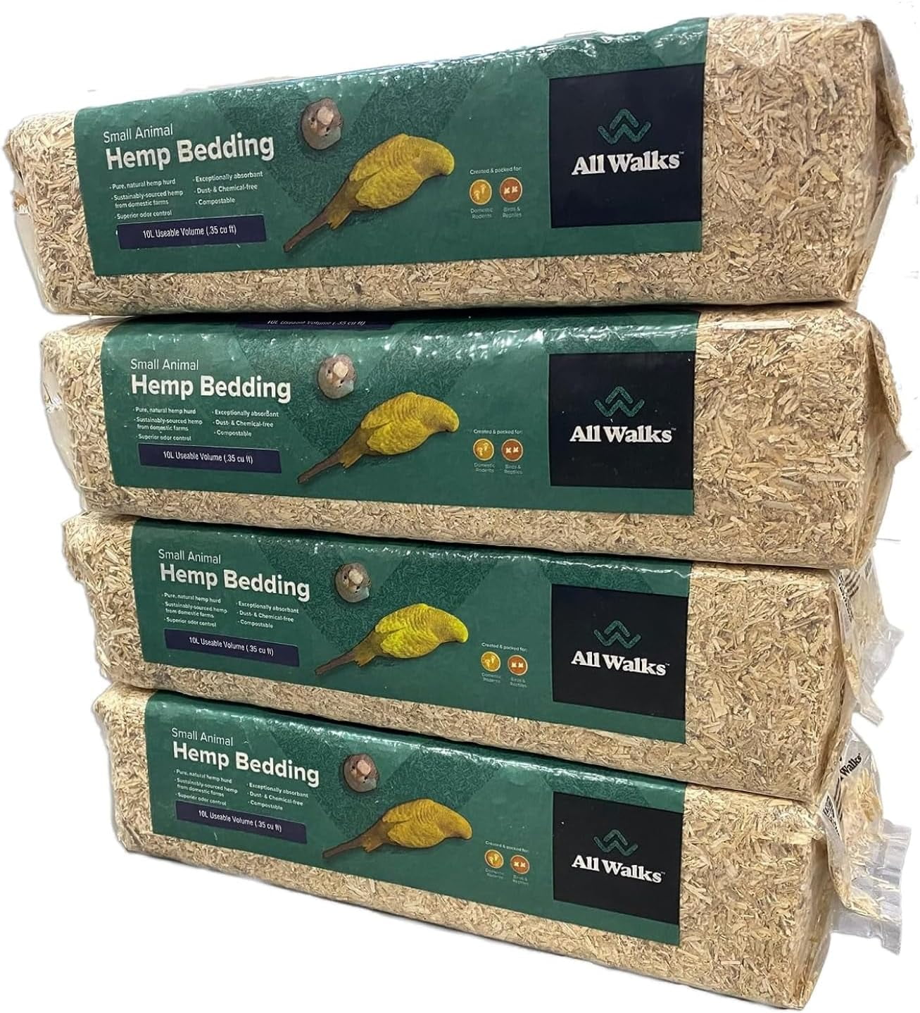 All Walks (40L) Hemp Bedding for Chicken Coops, Guinea Pigs, Hamsters ...