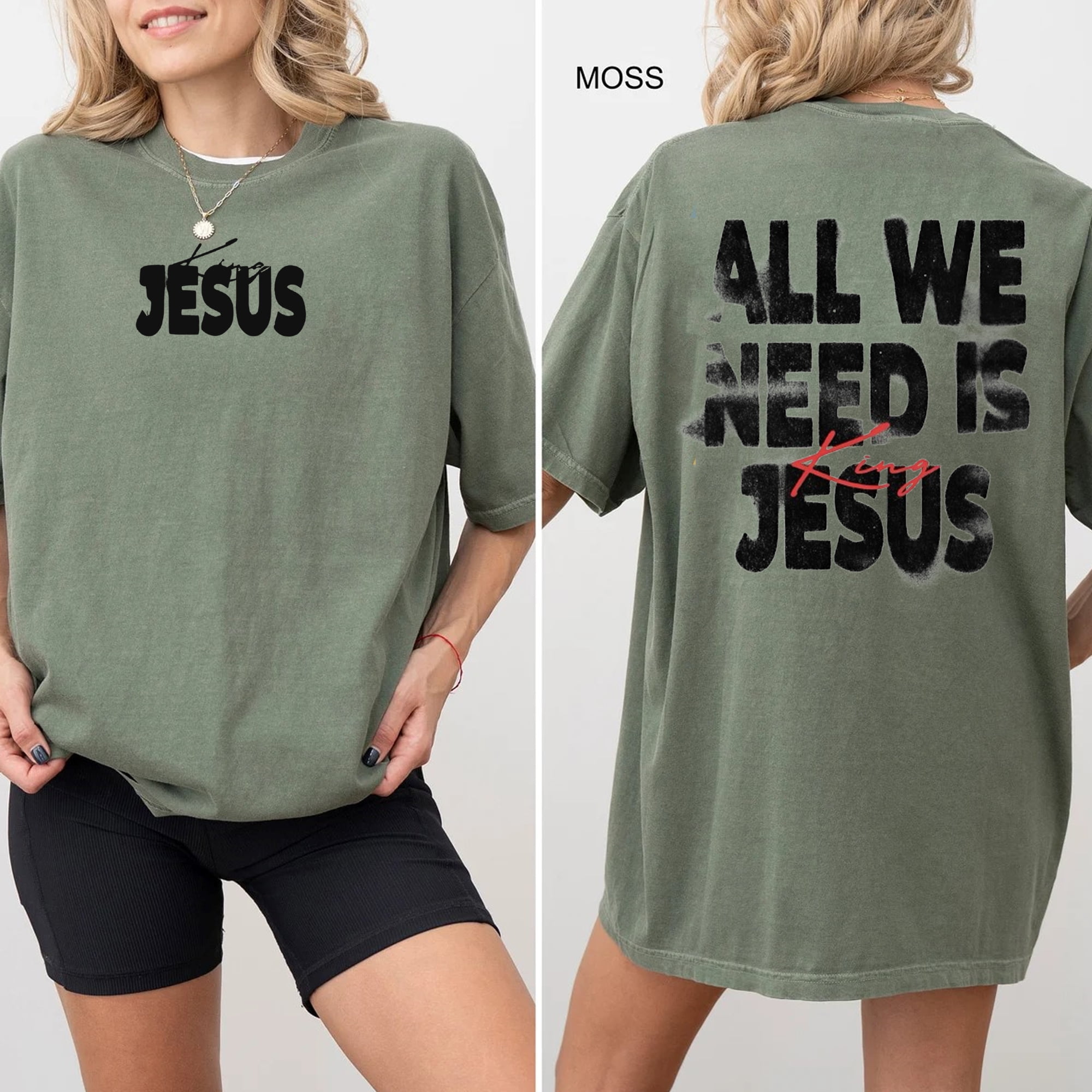 "All We Need Is Jesus" Christian T-Shirt – Unisex Faith-Based Tee with ...
