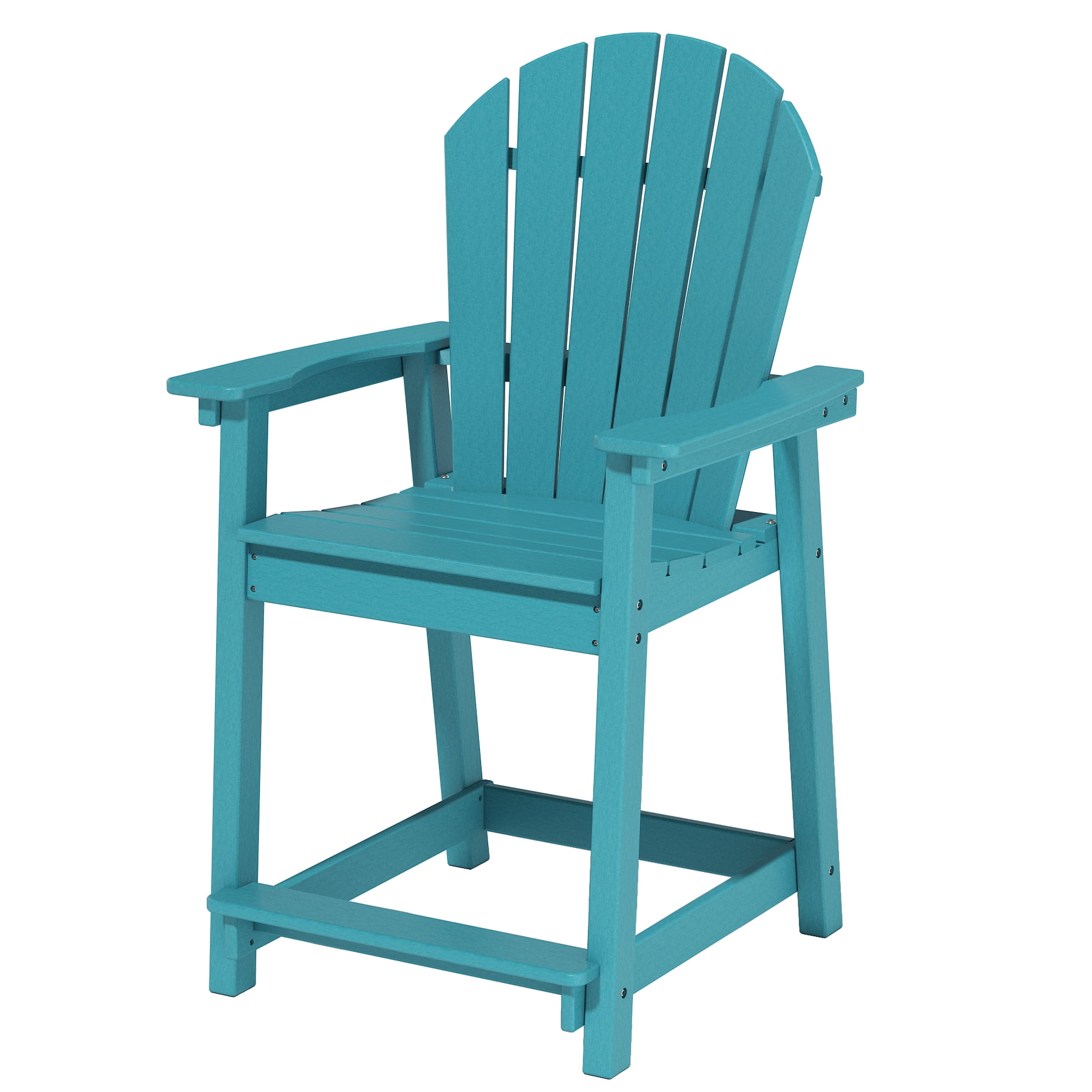 Heavy Duty Adirondack Bar Stool, High Back Weather-Resistant Outdoor ...