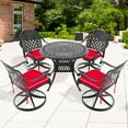 All-Weather Aluminum Dining Set | 4 Seats with Comfort Support | Clear ...