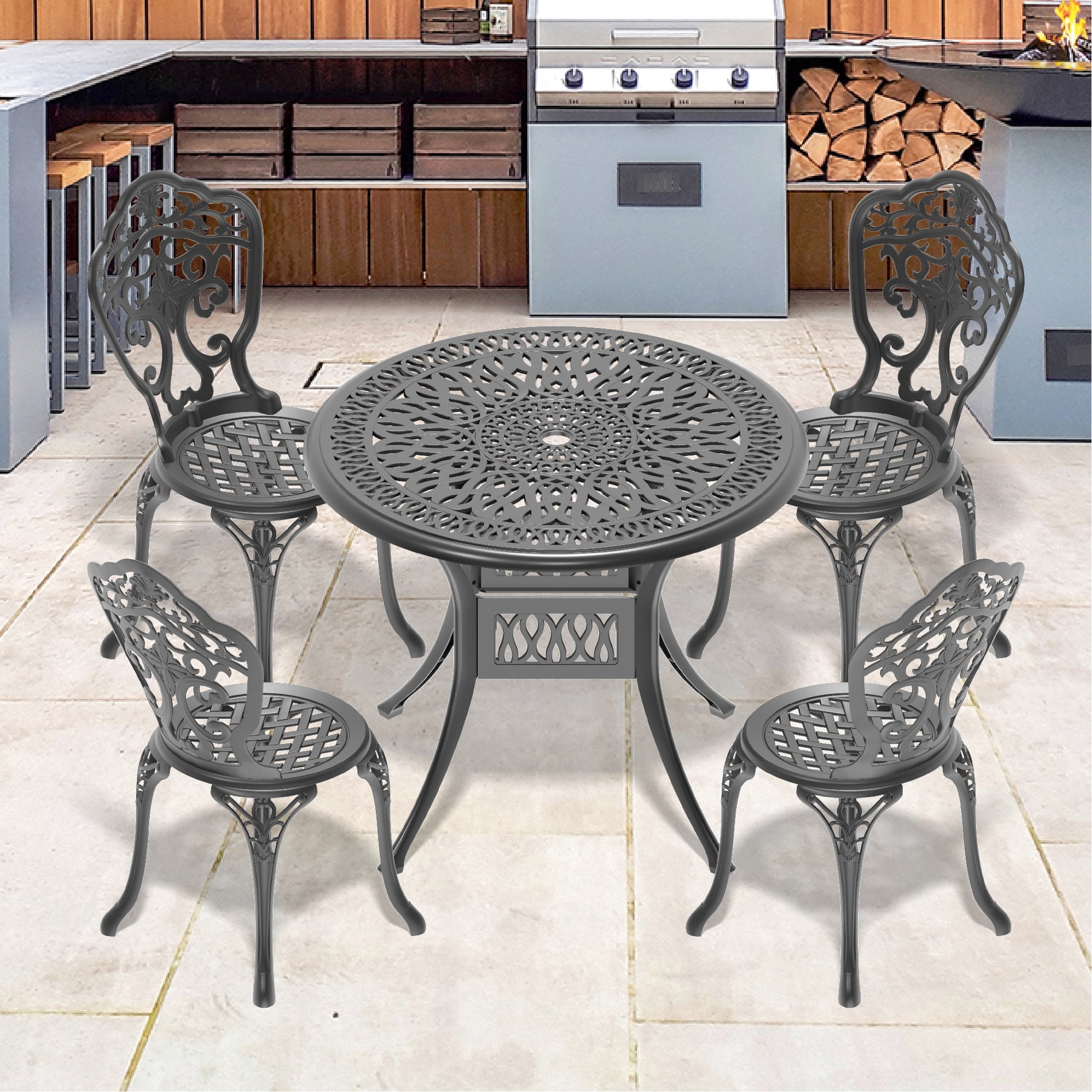 All-Weather Aluminum Furniture - Complete Hardware - Outdoor Café ...