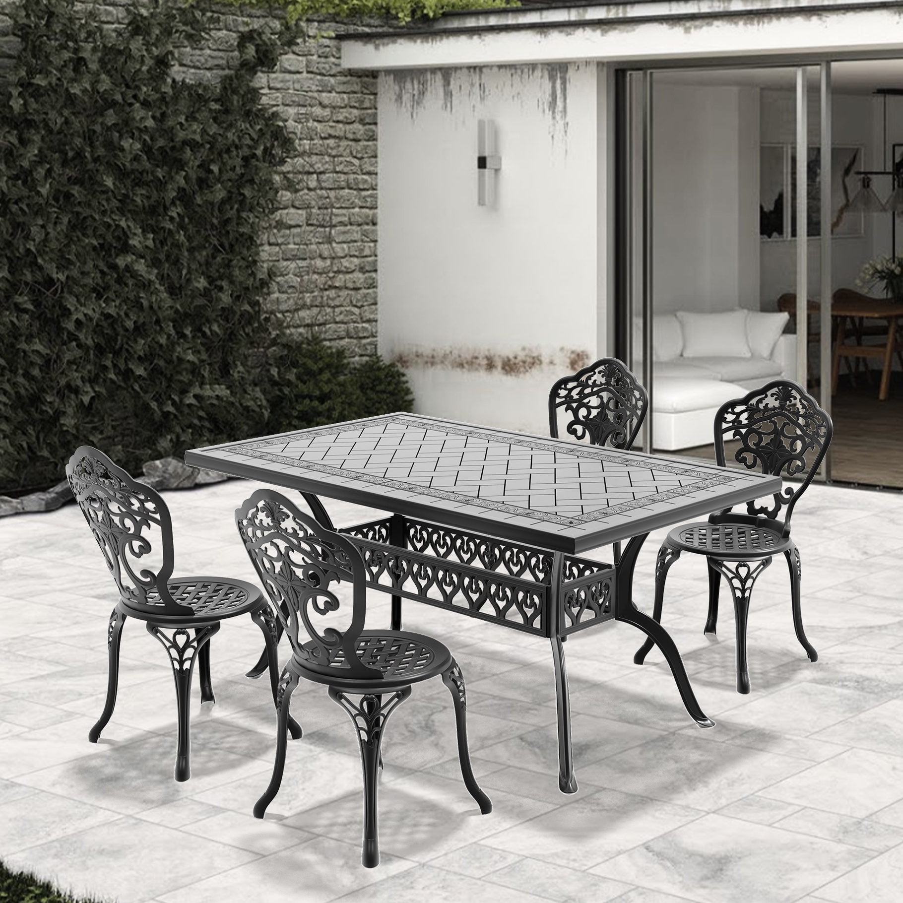 All-Weather Aluminum Table and Chair Combo | Outdoor Dining and ...