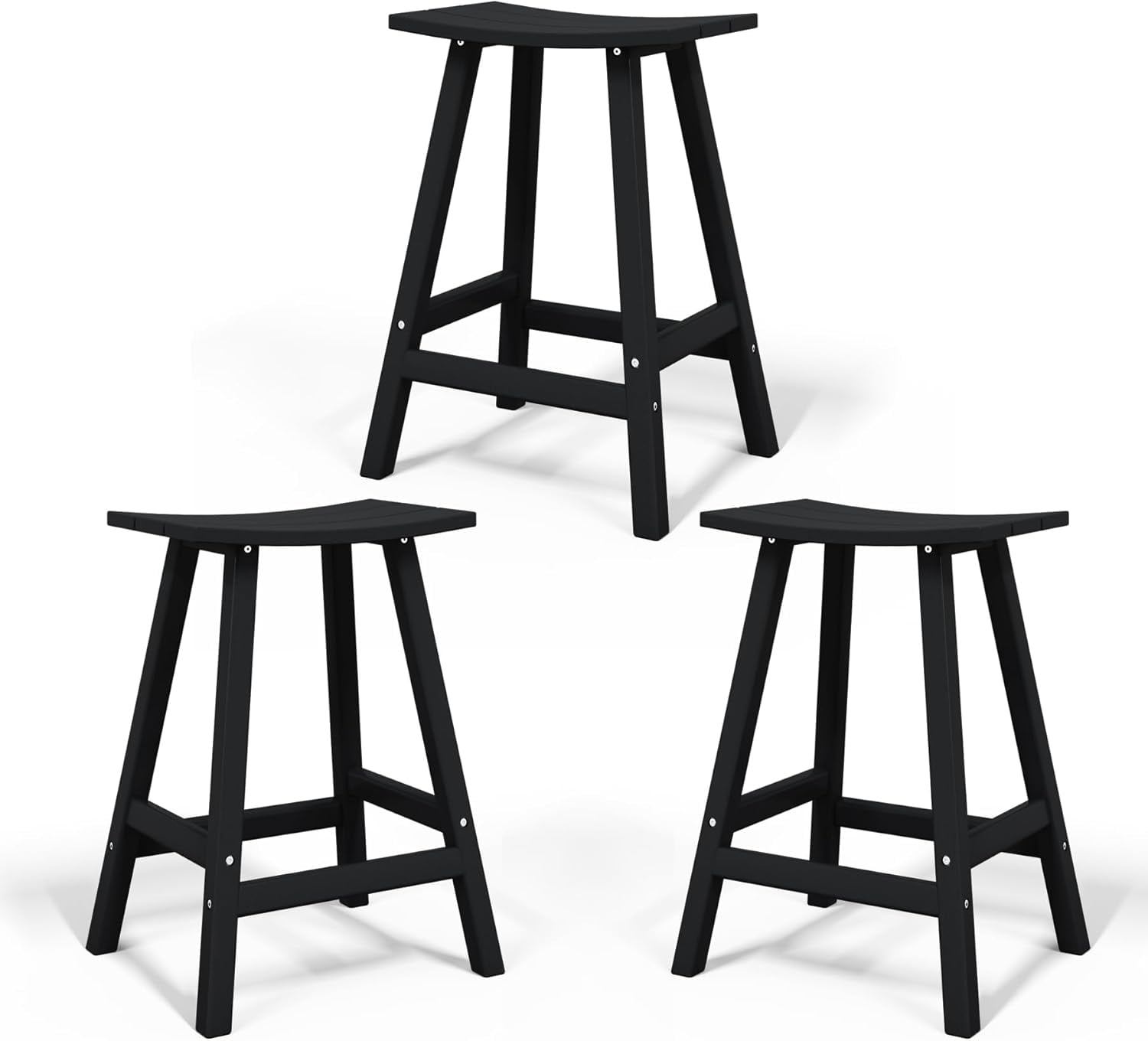 All-Weather Bar Stools 24" Height Outdoor Bar Stools Adirondack Poly ...