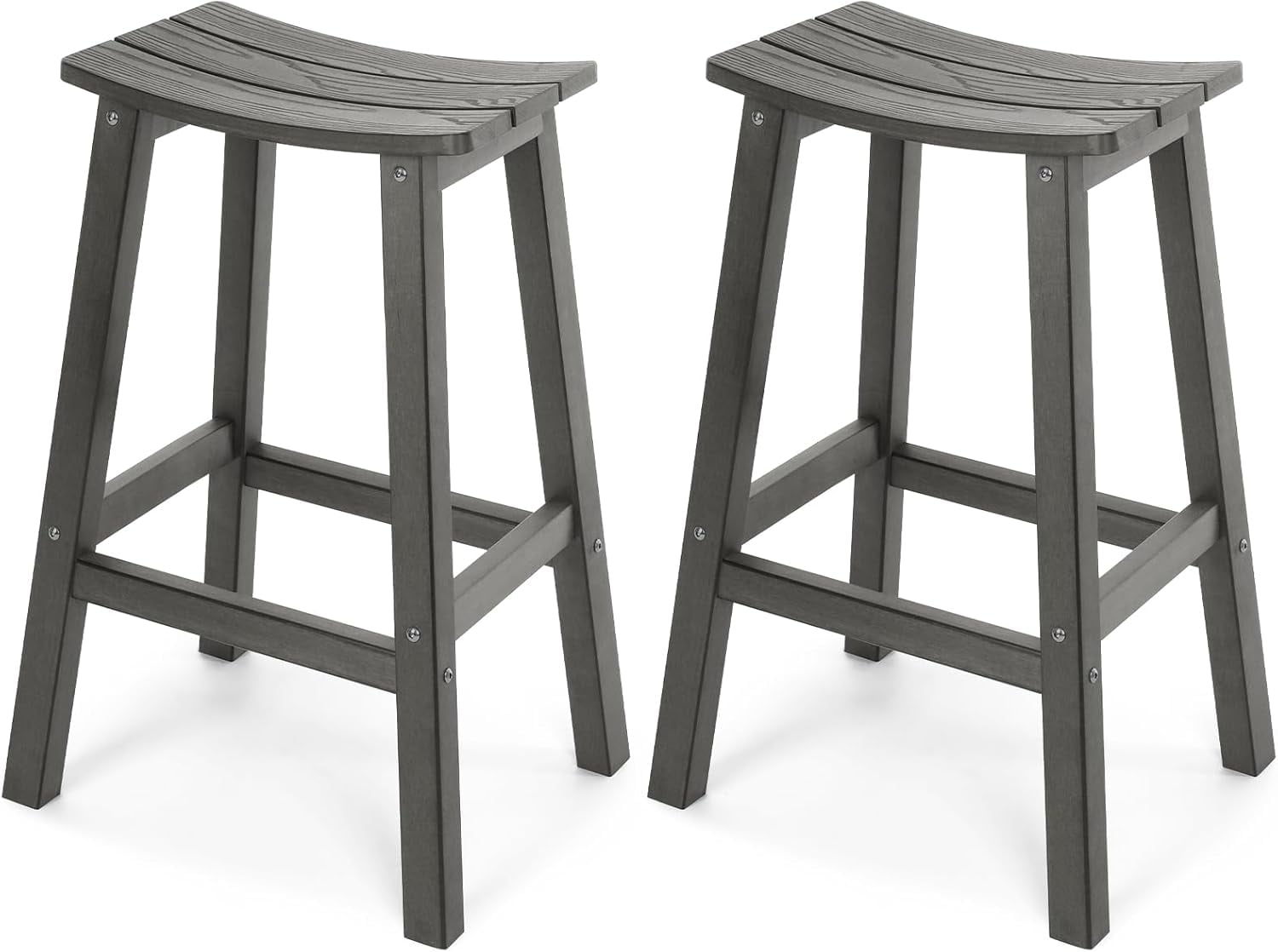 All-Weather Bar Stools Set of 2, 28" Height Outdoor Bar Stools, Never ...
