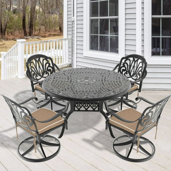 All-Weather Black Aluminum Set - Specially Designed Seats & Water ...