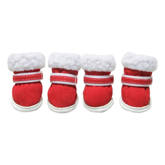 All Weather Dog Boots Protector Pet Winter Warm Shoes With Secure Hook ...