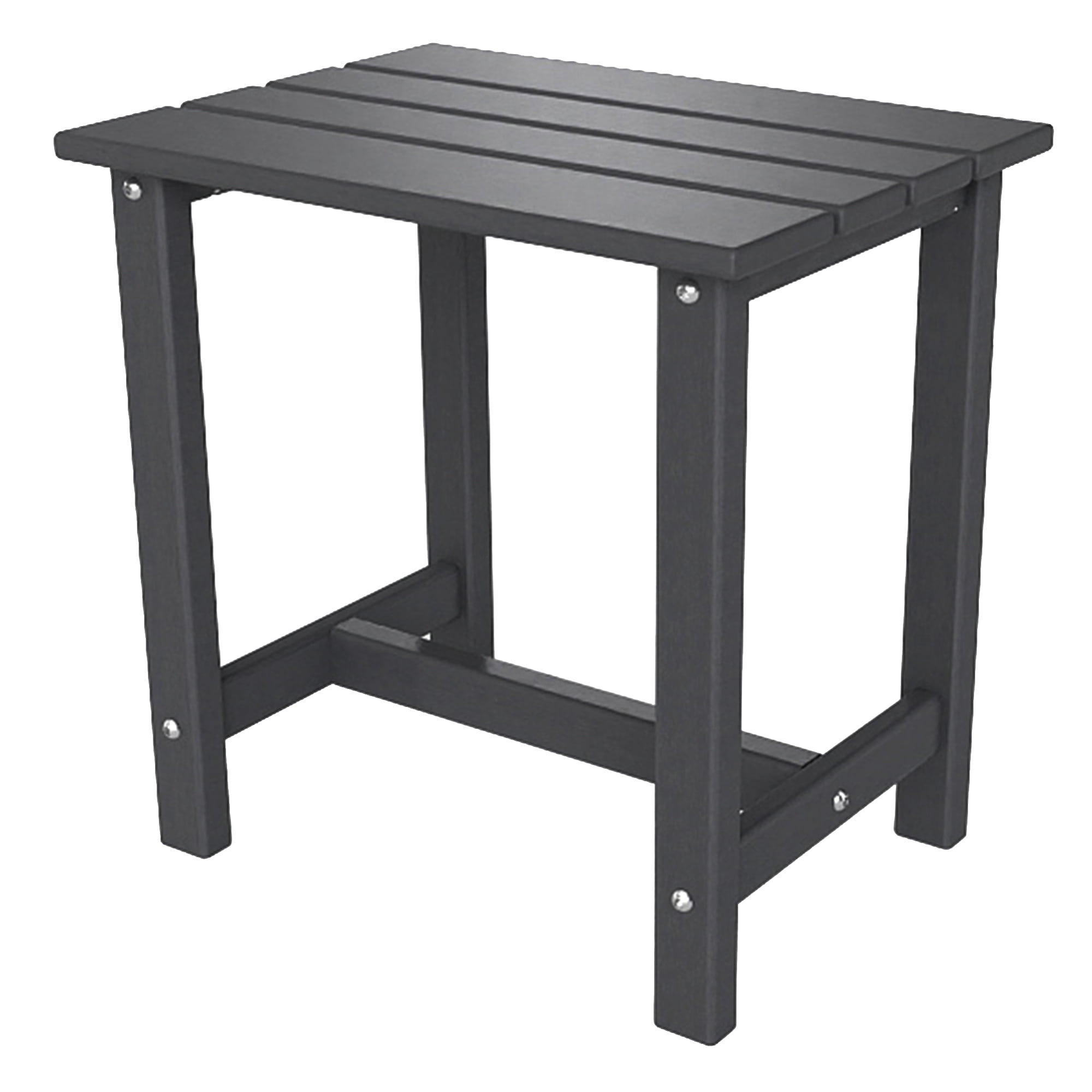 All-Weather HDPE Outdoor Side Table with Non-Slip Surface & Double ...