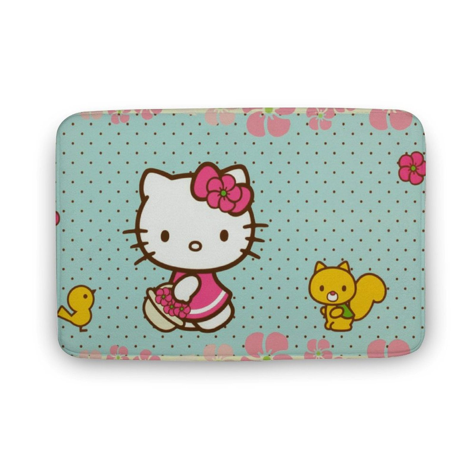 All Weather Hello Kitty Flower Basket Doormat, Low Profile Entryway ...