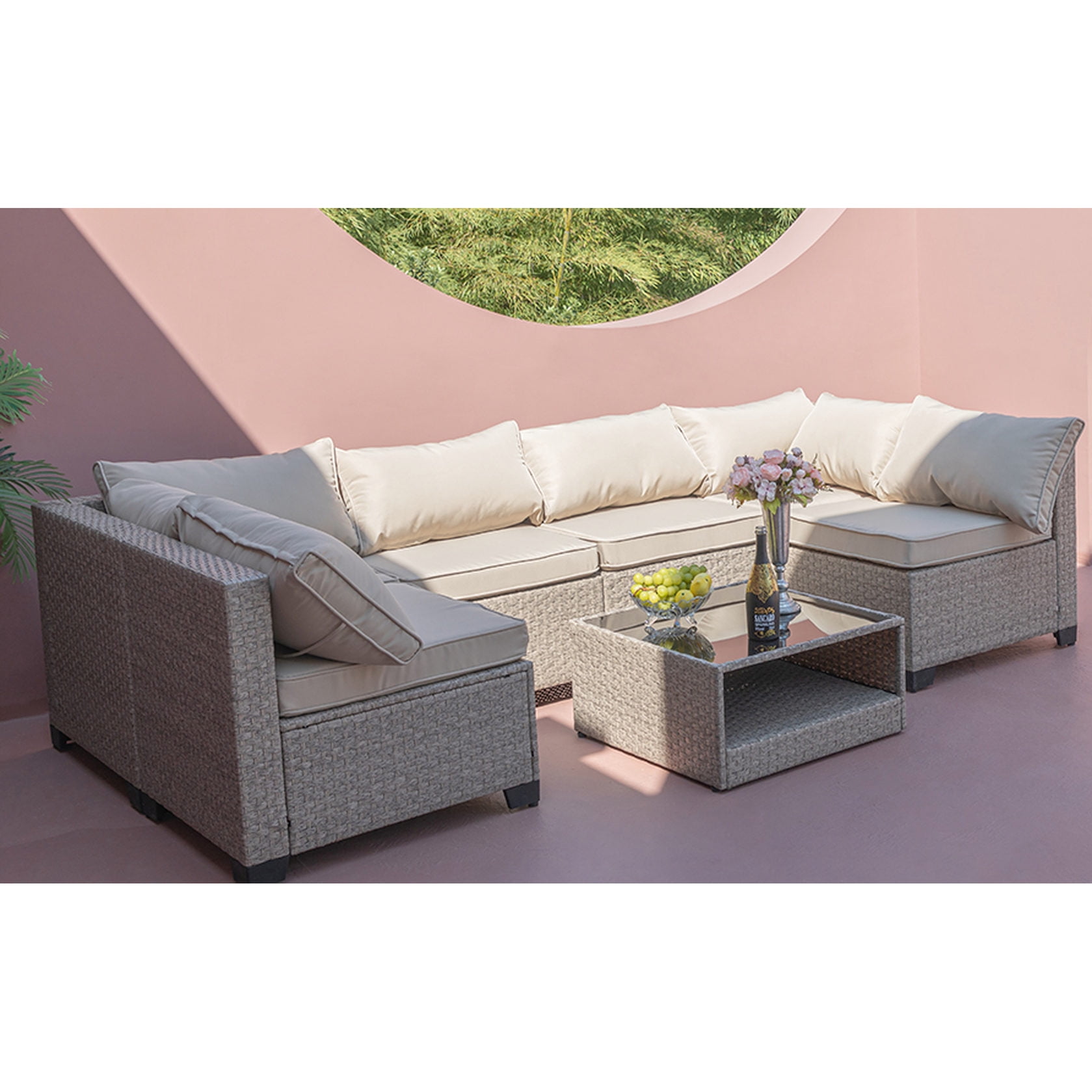 All-Weather Modular Patio Sectional / Adaptable Layouts for Any Patio ...