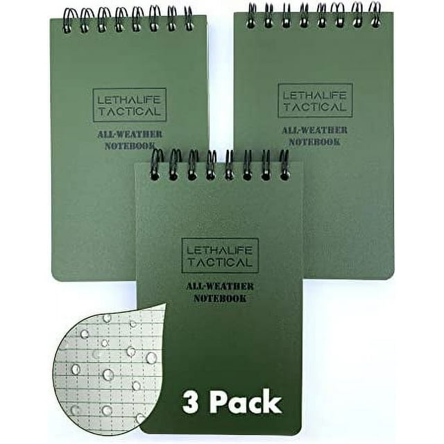 All Weather Notepad, OD Green, 3x5 - Fully Water Proof - Walmart.com