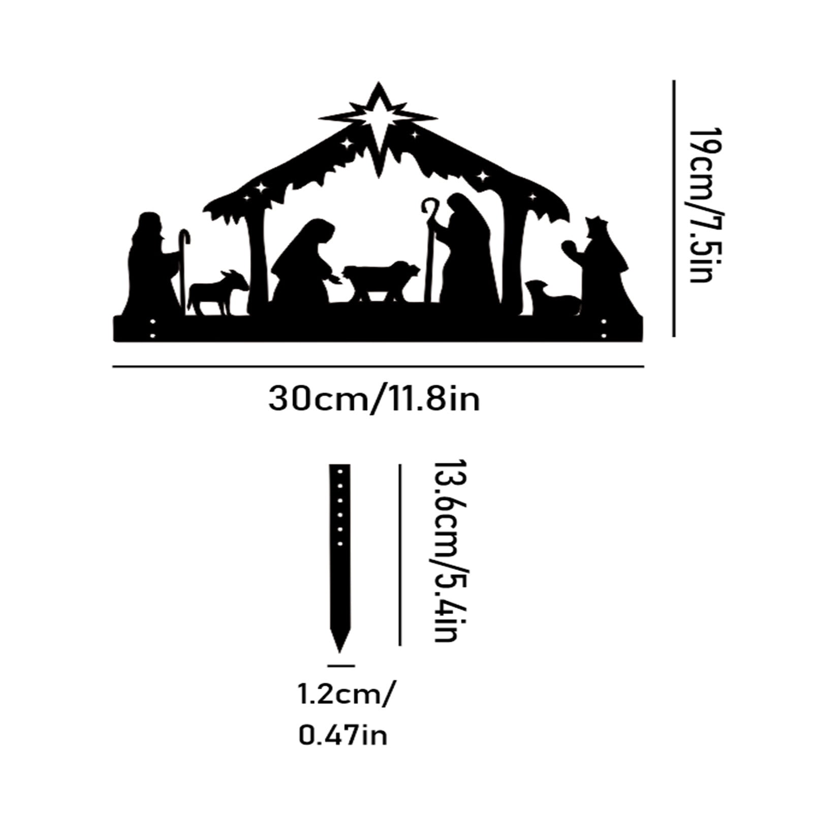 All-Weather Outdoor Nativity Scene Yard Stake Christmas Religious Faith ...