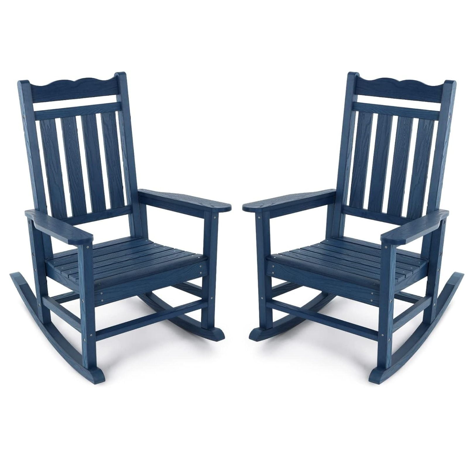All-Weather Patio Rocking Chairs Set of 2, Outdoor Rocking Chair with ...