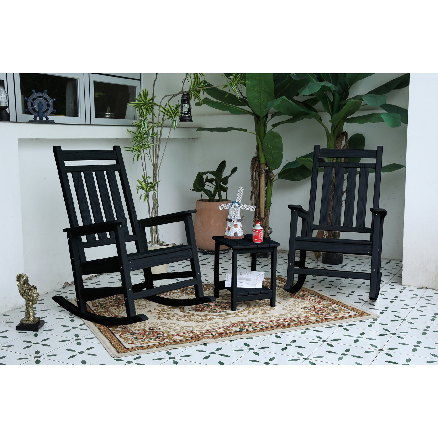 All-Weather Resistant Plastic - Widened Armrests & Contoured Seat ...
