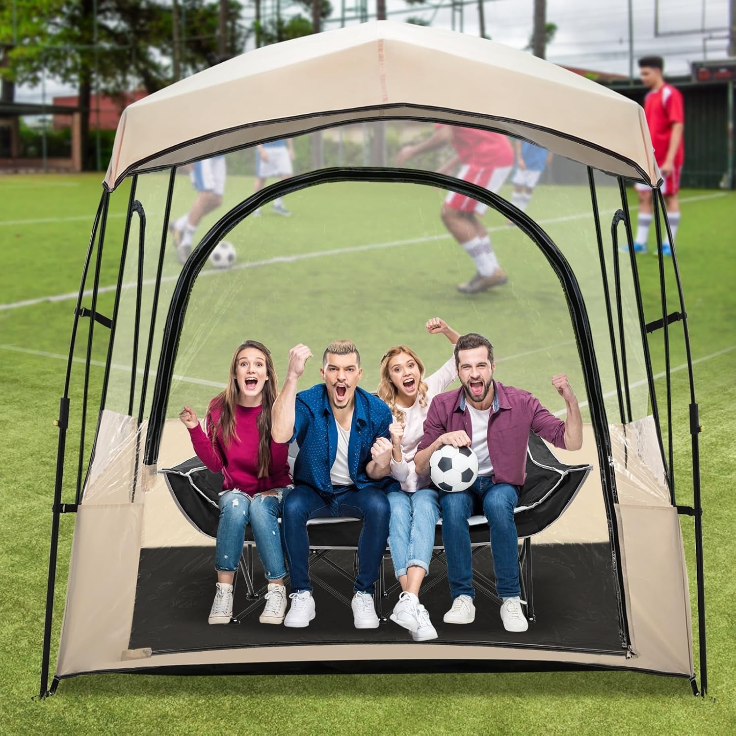 All Weather Sports Tent For 4 Person- Instant Pop-Up Tent Shelter - 540 ...