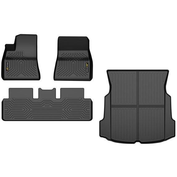 All Weather TPE Floor Mats Cargo Liner Full Set Fit For Tesla Model 3 ...