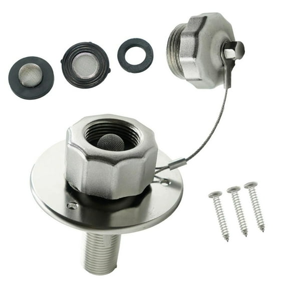 All Weathers Stainless Steel Campers Water Inlet Adapter Set Sealed ...