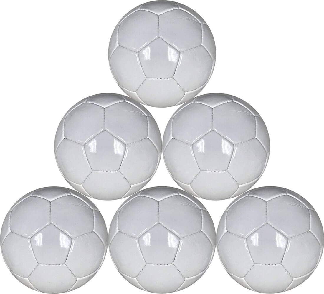 All White Plain Soccer Balls (Size 5, Six Pack/Plain White) - Walmart.com