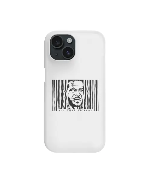 All Work No Play The Shining Horror Art Phone Case for iPhone 16 15 14 ...