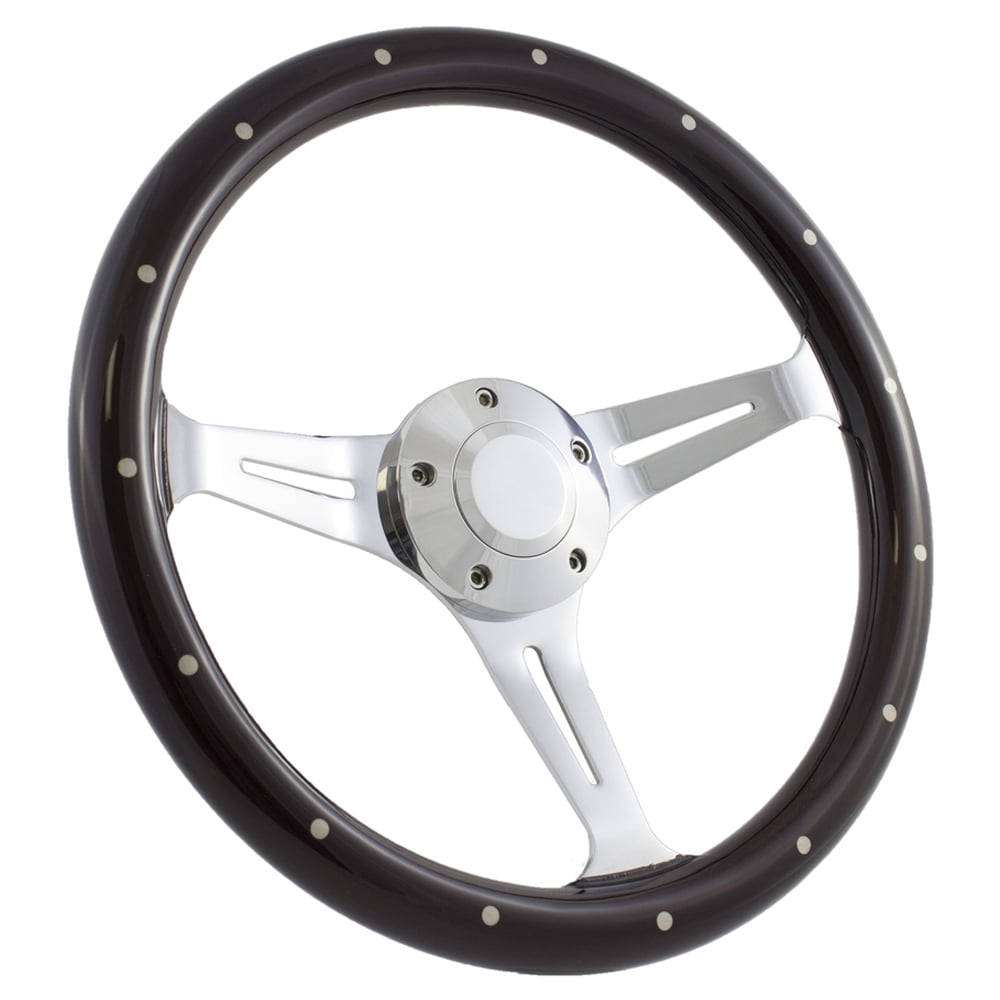 All Years Flaming River - Ford Splines 14" Wood Billet Polished ...