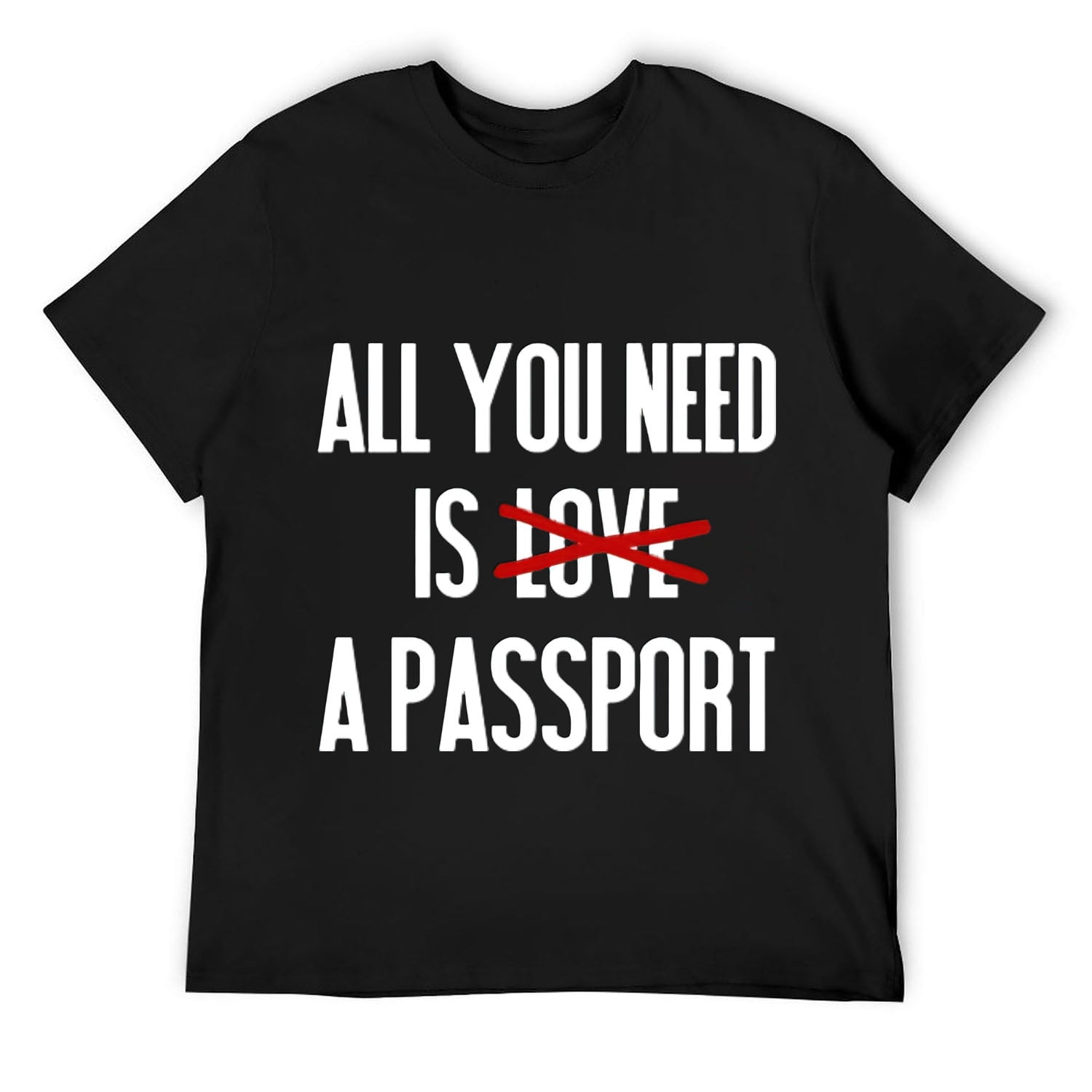 All You Need Is A Passport Funny Travel Meme Saying Short Sleeve Mens T ...