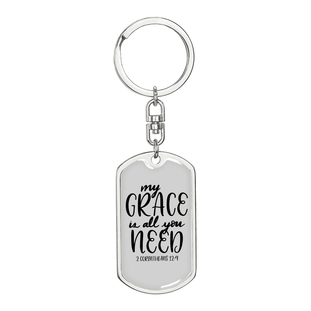 All You Need Is Grace 2 Corinthians 12:9 Stainless Steel or 18k Gold ...