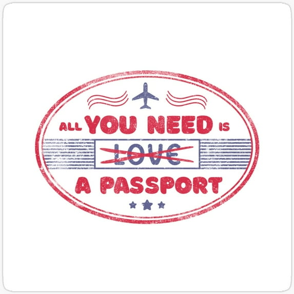 All You Need Is -Love- A Passport Sticker Phone Decal Water Bottle ...