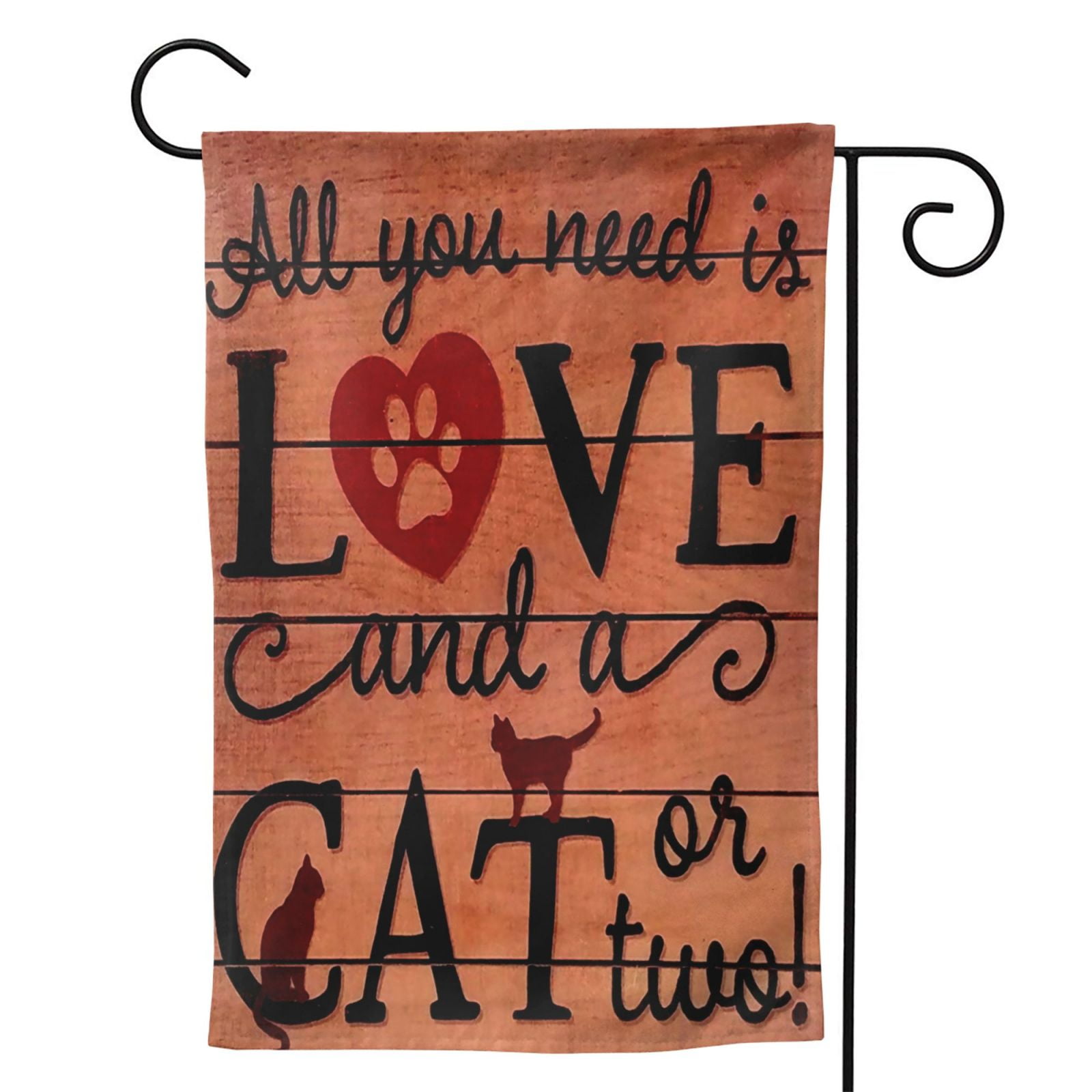 All You Need Is Love And A Cat Of Two Pattern Garden Flag 28"X40 ...