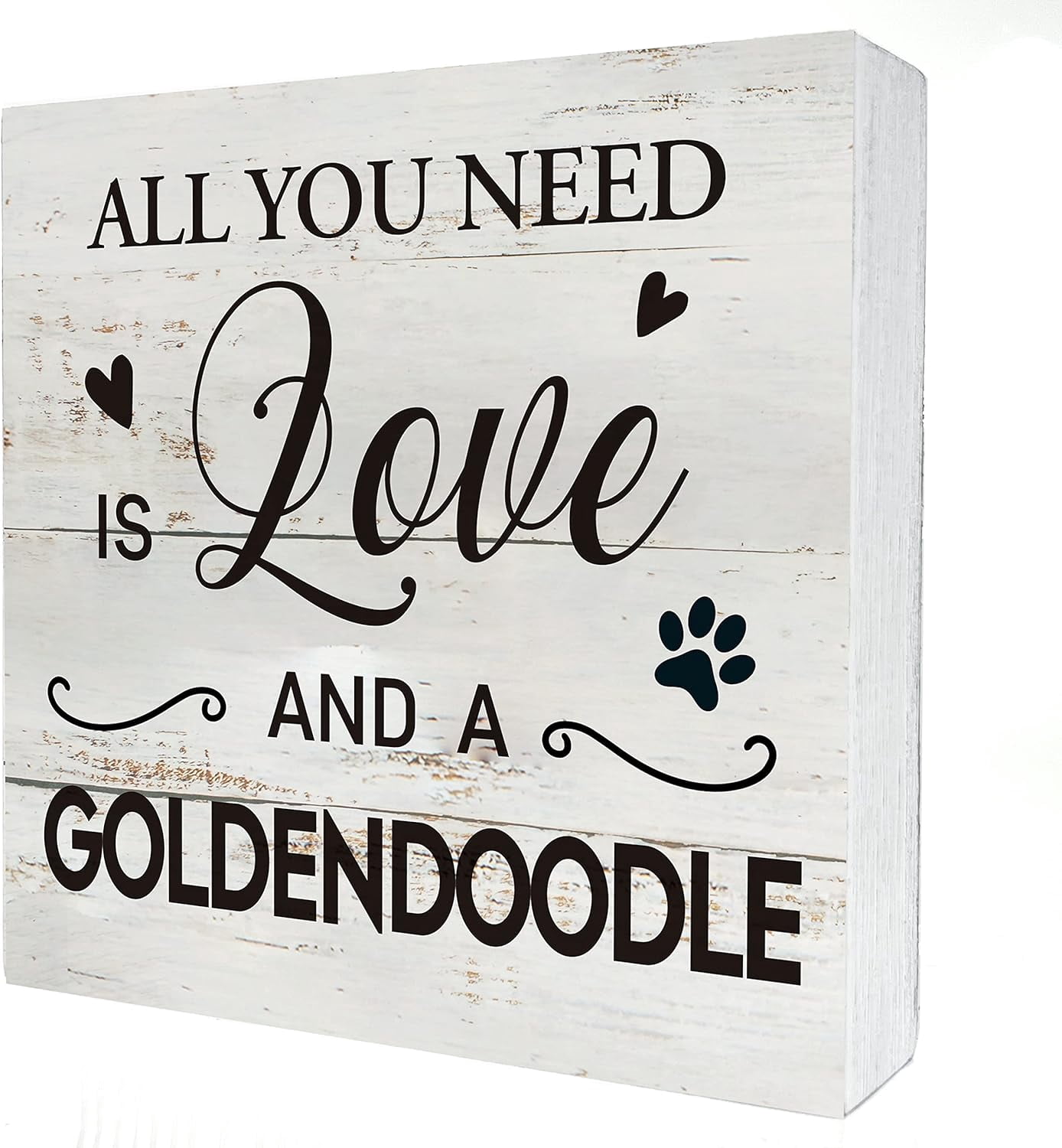 All You Need Is Love and a Goldendoodle Wooden Box Sign Desk Decor ...
